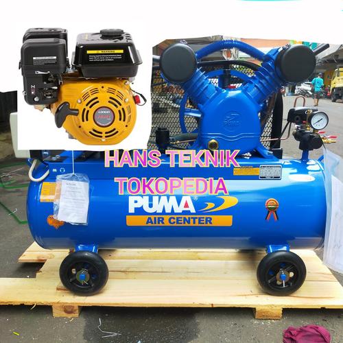Jual Kompresor Puma 1 HP Engine Bensin Loncin G160 Pompa Angin 1 PK ...