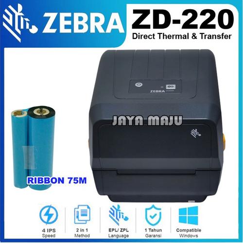 Jual PRINTER LABEL BARCODE ZEBRA ZD220 - ZD 220 - ZD-220 PENGGANTI ...