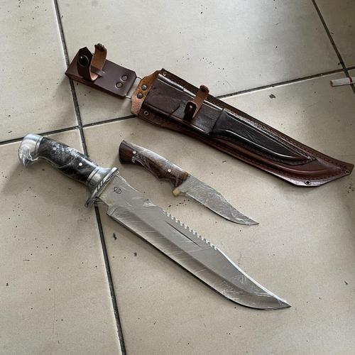 Jual Pisau Bushcraft Survival Hunting Berburu Rambo Outdoor Knife 1 set ...