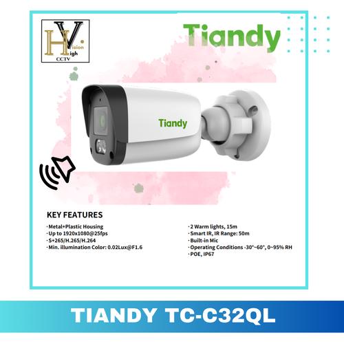 Jual IP CAMERA TIANDY 2MP COLORVU SOUND TC-C320QL OUTDOOR - Kota ...