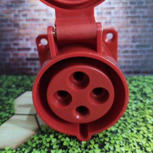 Jual Industrial Panel Mounting Socket 4Pole 4 Pole 32A CEE 324 4Pin 4 ...
