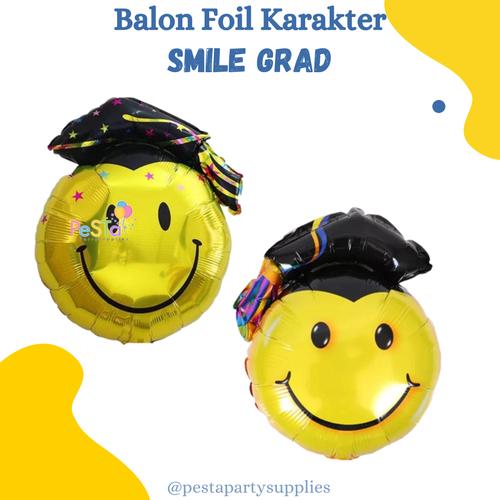 Jual Balon Foil Tema Wisuda/Graduation Karakter Kepala Wisuda/Smile ...