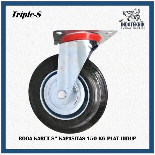 Jual Roda Karet 8 Inch HIDUP - Roda Kastor Etalase Trolley Troli Roda ...