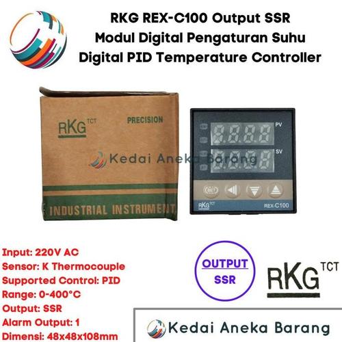 Jual PID Rex C100 Rex-C100 Temperatur Temperature Controller Output SSR ...