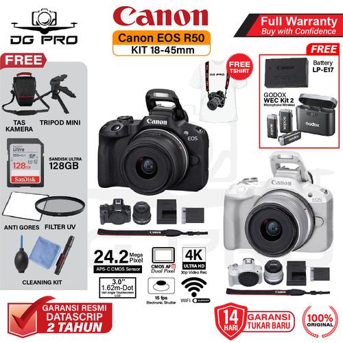 Jual Canon EOS R50 kit 18-45mm + 55-210mm Mirrorless Camera EOS R 50 ...