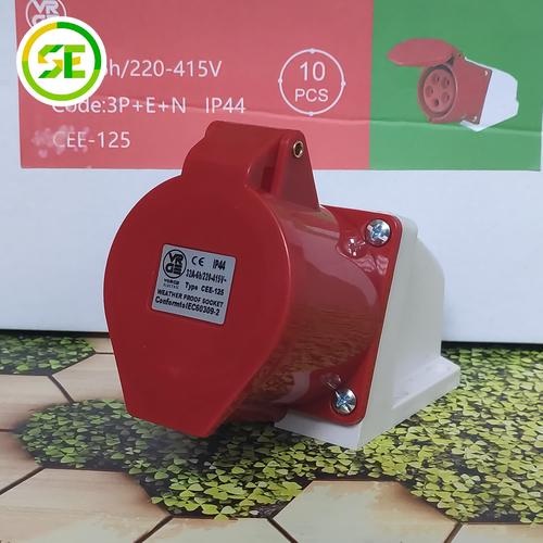 Jual Industrial Surface Mounting Socket 5 Pole 5Pole 32 A CEE 125 5Pin 5 Pin 32A Stop Kontak ...