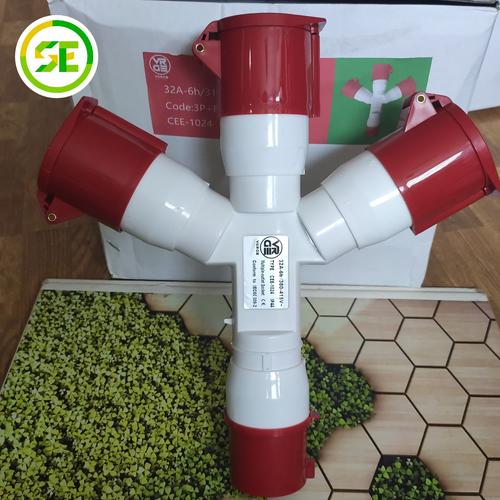 Jual MOBILE MOUNTING SOCKET CABANG 3 4Pin 32A CEE-1024 4 Pin Industrial ...