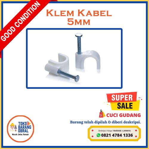 Jual Klem Kabel 5mm Putih Paku Beton / Cable Clips No 5 Liong - Kota ...