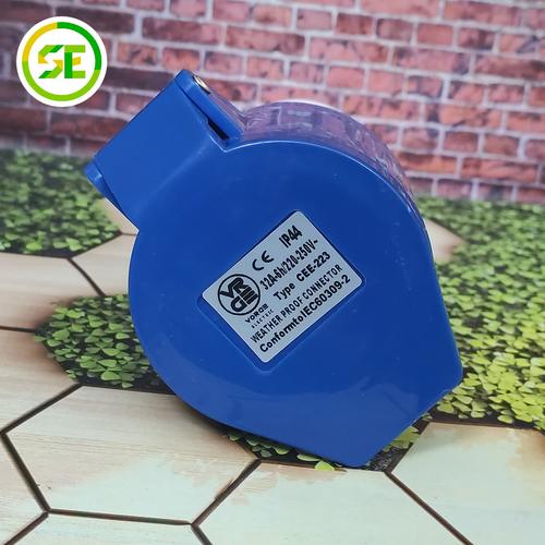 Jual Industrial Mobile Socket Mounting 3Pole 32A CEE 223 3Pin Stop ...