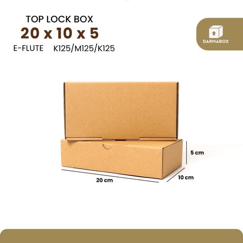 Jual Box Toplock 20x10x5 E-Flute K125 Packaging/Kardus/Box Sarung/Peci ...