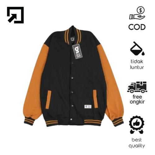 Jual Jaket Varsity Polos Jacket Pria Wanita Original Casual Custom ...