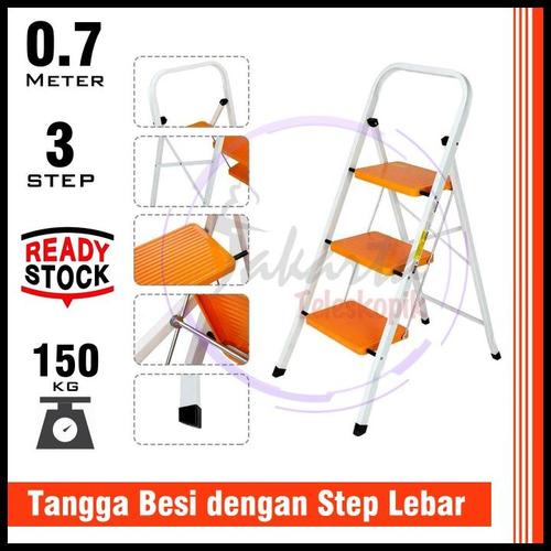 Jual Tangga Lipat Besi Dengan Step Lebar 3 Step / Tangga Duduk 0.7 ...