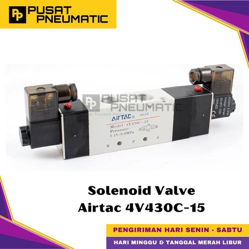 Jual 4V430C-15 Solenoid Valve 4V430C 15 Selenoid Valve Airtac 4V 430C 15 - Ac 220 - Jakarta ...