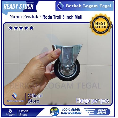 Promo Roda troli/trolley karet hitam mati 3 inch - Kab. Tegal - Berkah ...