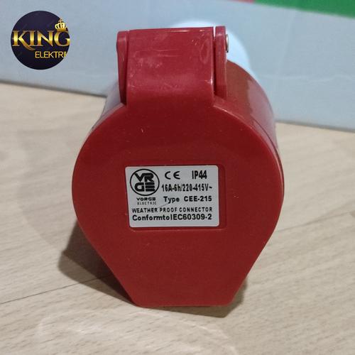 Jual Industrial Mobile Mounting Socket 5Pole 5 Pole 16A CEE 215 5Pin 5 ...