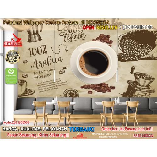 Jual Wallpaper Custom 3D Tema Coffee / Coffee shop / Resto | Wallpaper ...