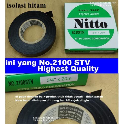 Jual 2100STV HIGHEST QUALITY lengket kuat isolasi NITTO hitam No.2100STV solasi kabel listrik ...