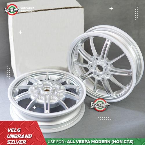 Jual Unbrand Velg Model W Drag Silver Colour R 12 For all modern vespa ...