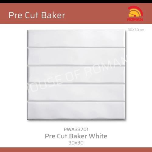 Jual Keramik 30x30 Pre Cut ROMAN Baker White Model List Putih Elegan ...