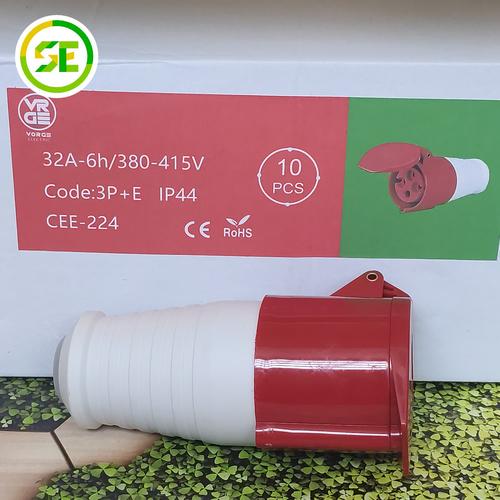 Jual Industrial Mobile Mounting Socket 4Pole 4 Pole 32A CEE 224 4Pin 4 Pin 32 A Stop Kontak ...