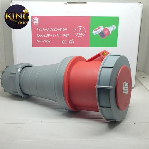 Jual Industrial Mobile Mounting Socket VR-2452 5Pin 5Pole 5 Kaki 125A ...