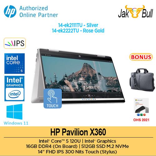 Promo HP Pavilion x360 14-ek2111TU/ek2222TU Intel 5 120U 512GB SSD 16GB ...