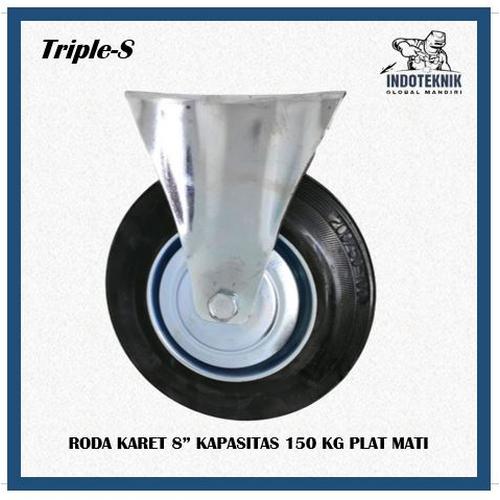 Jual Roda Karet 8 Inch MATI - Roda Kastor Etalase Trolley Troli Roda ...