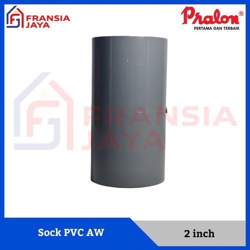 Jual Pralon Socket PVC AW 2 inch Sambungan Fitting Pipa Pralon Sok ...