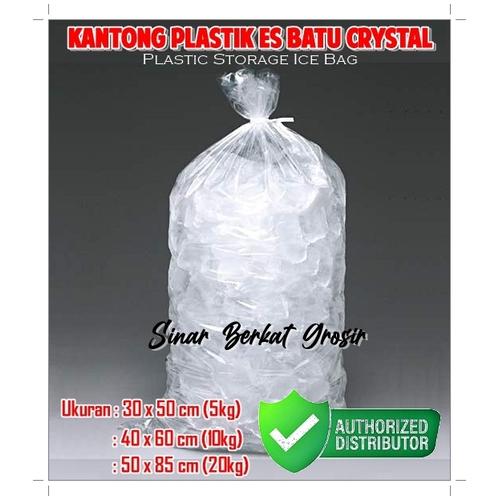 Jual Plastik Packing Es Batu Kristal Tebal 5kg / Kantong Es Batu ...