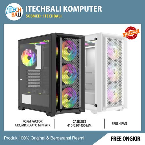 Jual Casing PC VENOMRX AEGON Include 4 FAN atx - Putih - Kota Denpasar ...