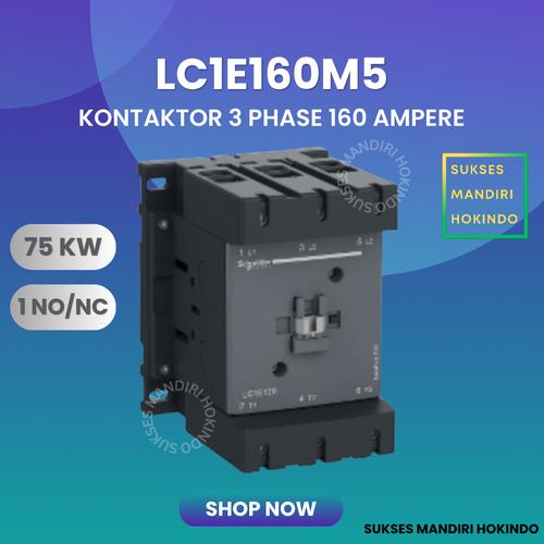 Promo Schneider Contactor TVS 3 Phase 160 Ampere 75kW 1NO/NC LC1E160M5 ...