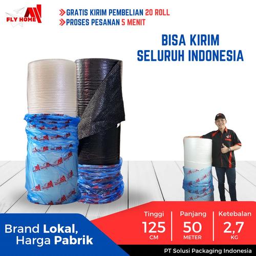 Jual FLYHOME Plastik bubble wrap hitam putih 2,7kg 1 roll besar ...
