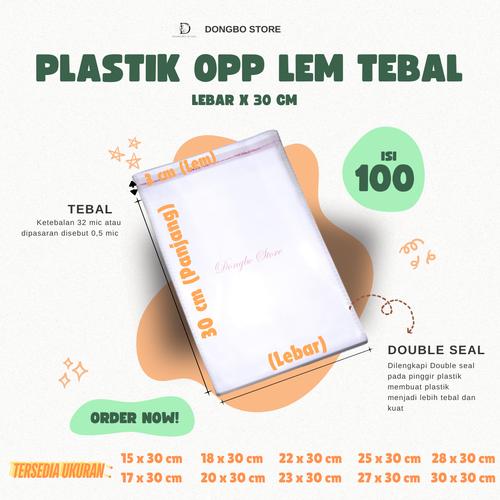 Jual Plastik OPP TEBAL 17X30 18X30 20X30 23X30 25X30 28X30 30X30 ...