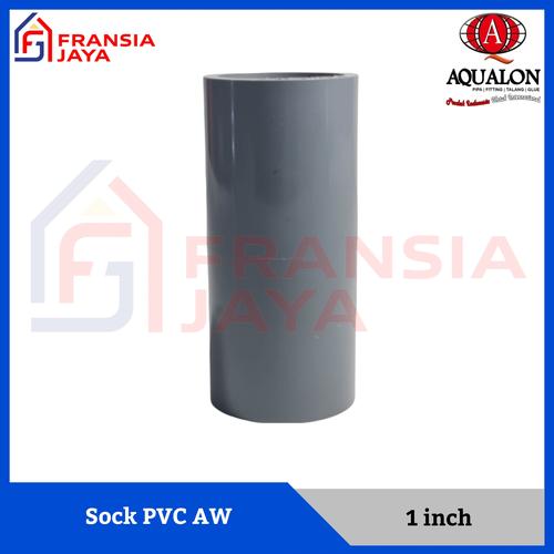 Jual Aqualon Socket PVC AW 1 inch Sambungan Fitting Pipa Pralon Paralon ...