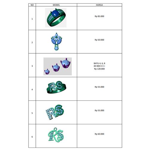 Jual 16 Model Design Perhiasan Emas File STL Gold Jewelry 3D Print ...
