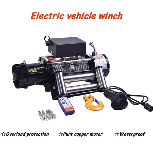 Jual 12V 24V 3000 Pounds 3000 lbs Vehicle Winch Car Winch Remote ...