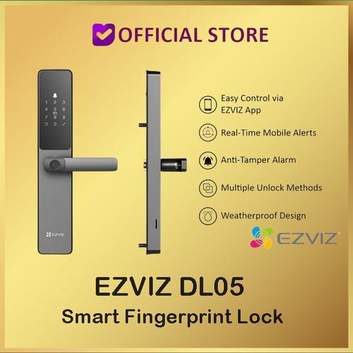 Promo Ezviz DL05 Smart Home Security Fingerprint Door Handle Lock DL 05 ...