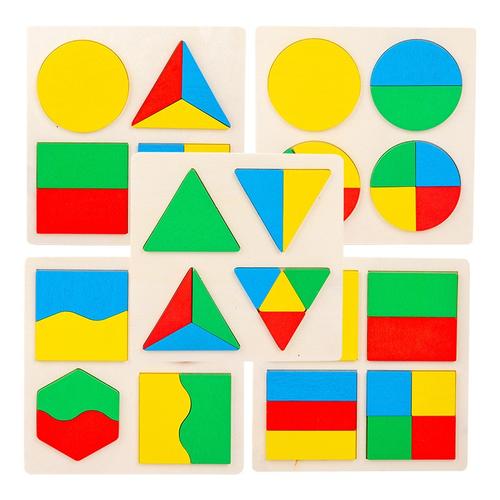 Jual mainan edukasi anak puzzle kayu geometri shape aneka warna dan ...