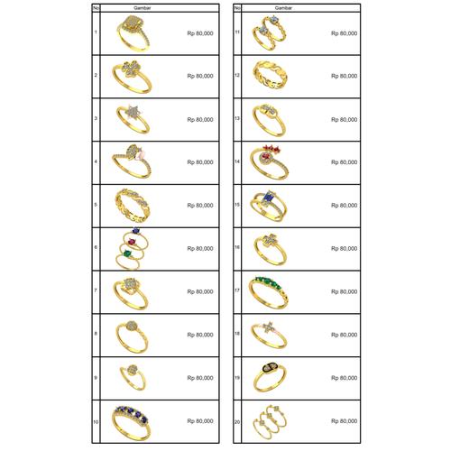 Jual 25 Model Design Perhiasan Emas File STL Gold Jewelry 3D Print ...