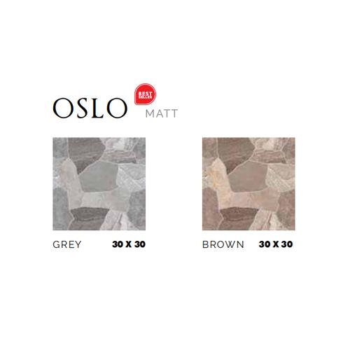 Jual KERAMIK LANTAI KASAR OSLO 30X30 KW1 ASIA TILE - GREY - Kota ...
