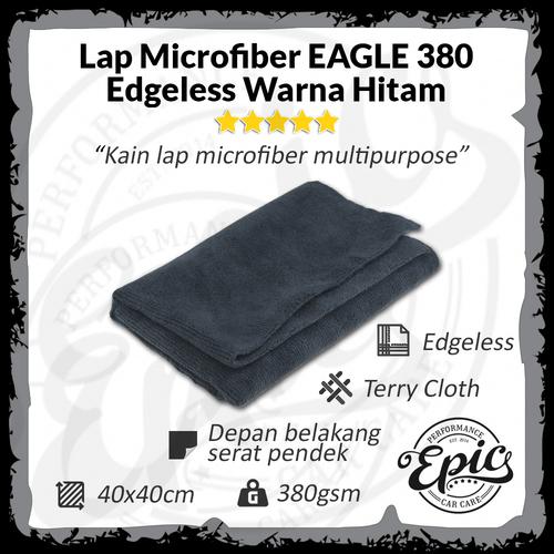 Jual Lap Microfiber Mobil Edgeless 40x40cm 380gsm Warna Hitam Tipe ...