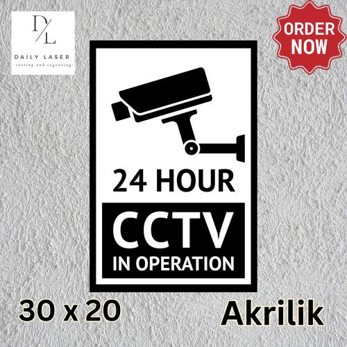 Promo SIGNAGE 24 HOURS IN OPERATION 30 x 20 CM SIGNBOARD COSTUM TULISAN ...