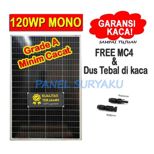 Jual Solar Panel Surya 120wp Mono Solar Cell 120wp Mono - 1pcs (Gosend ...