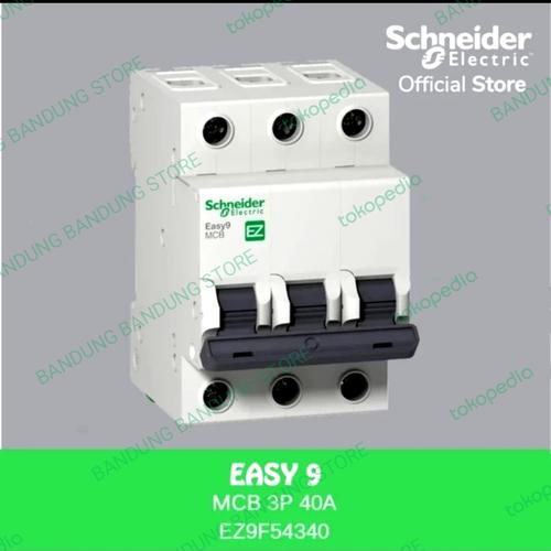 Jual SCHNEIDER 40A 3P MCB EASY 9 EASY9 MCB 3P 40A EASY 9 MCB 40A ...