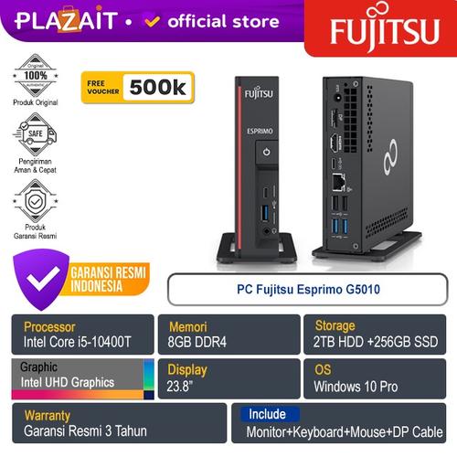 Promo PC Fujitsu Desktop Esprimo G5010 i5-10400T 8Gb 2Tb Hdd+ 256GB Ssd ...
