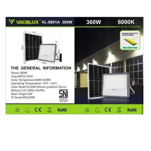 Jual Lampu sorot Solar cell 360w Vacolux lampu tembak solar 360w ...