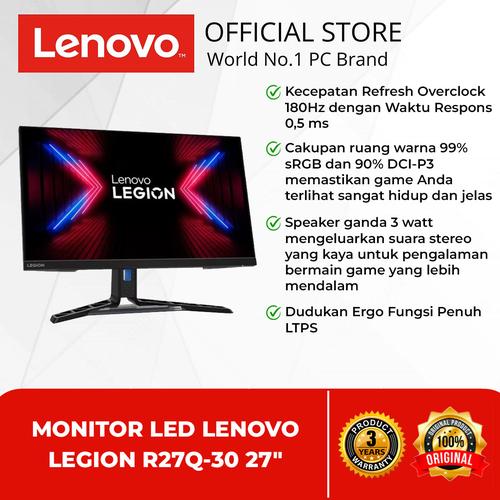 Promo MONITOR LED LENOVO LEGION R27Q-30 27" IPS 1440P QHD 180HZ SPEAKER ERGO - PACKING KAYU ...