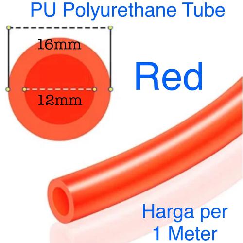 Jual Selang Angin PU Red 16x12mm OD 16mm x ID 12mm Polyurethane Harga Per 1 Meter Pneumatic Tube ...