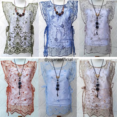 Jual Outer Vest Brukat Tali Model Korea Rompi Brokat Kondangan Tali ...