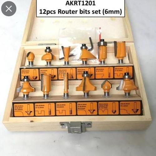 Jual MATA PROFIL KAYU MATA ROUTER TRIMMER SET 12 PCS INGCO - Kota Depok ...